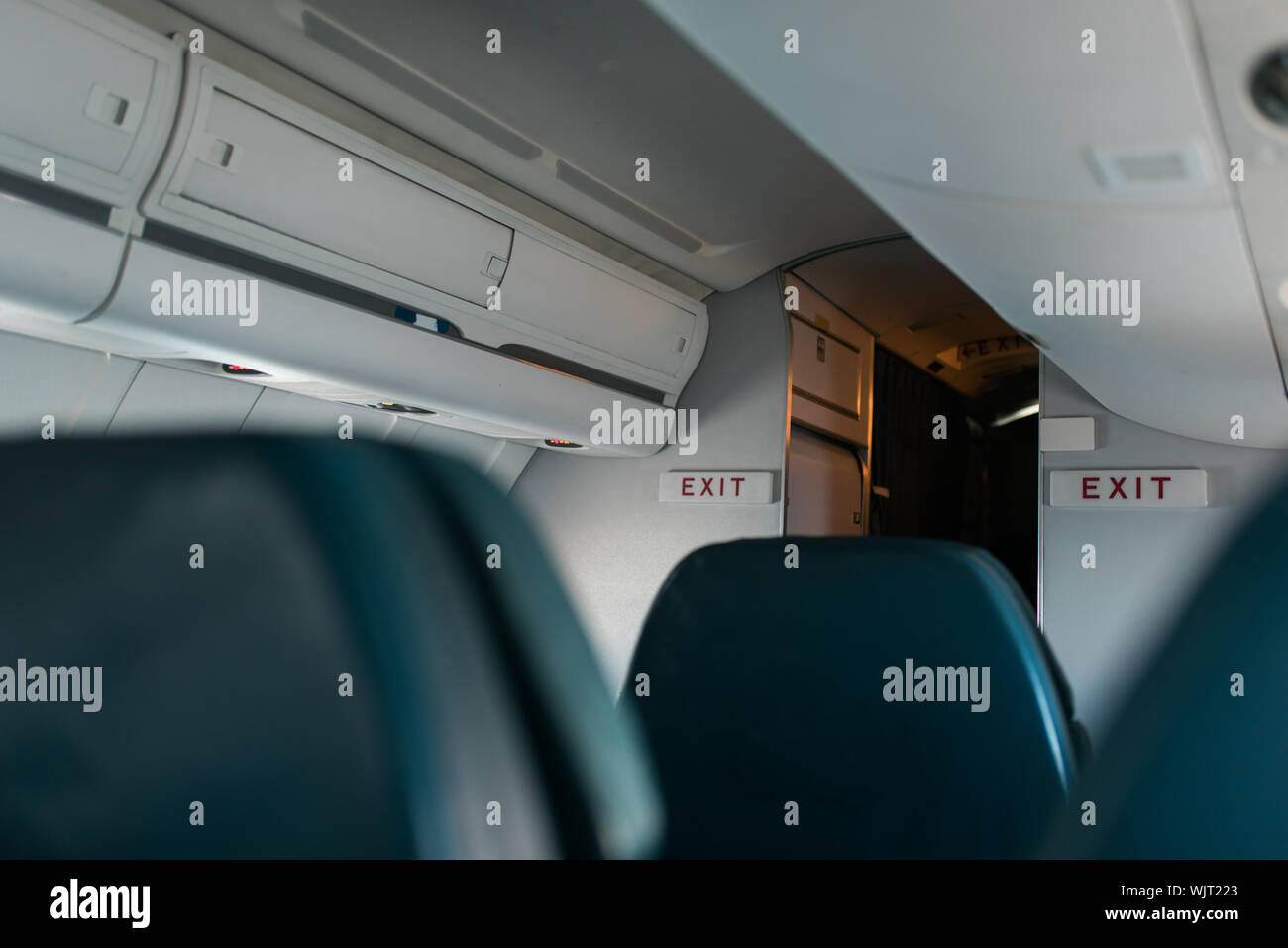 Airplane interior sign hi-res stock photography and images - Alamy