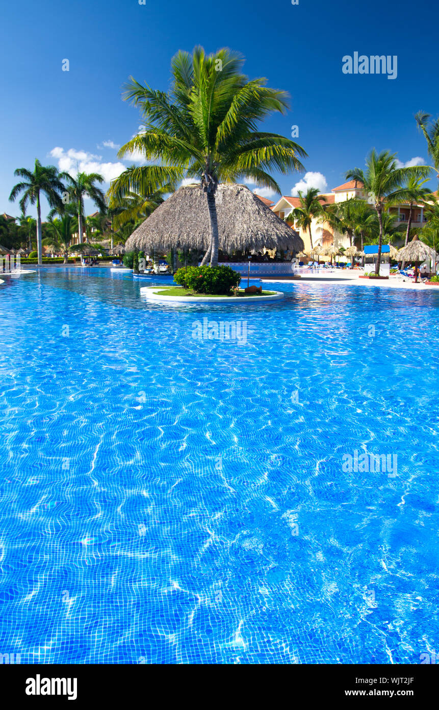 Beautiful swimming pool in caribbean Stock Photo - Alamy