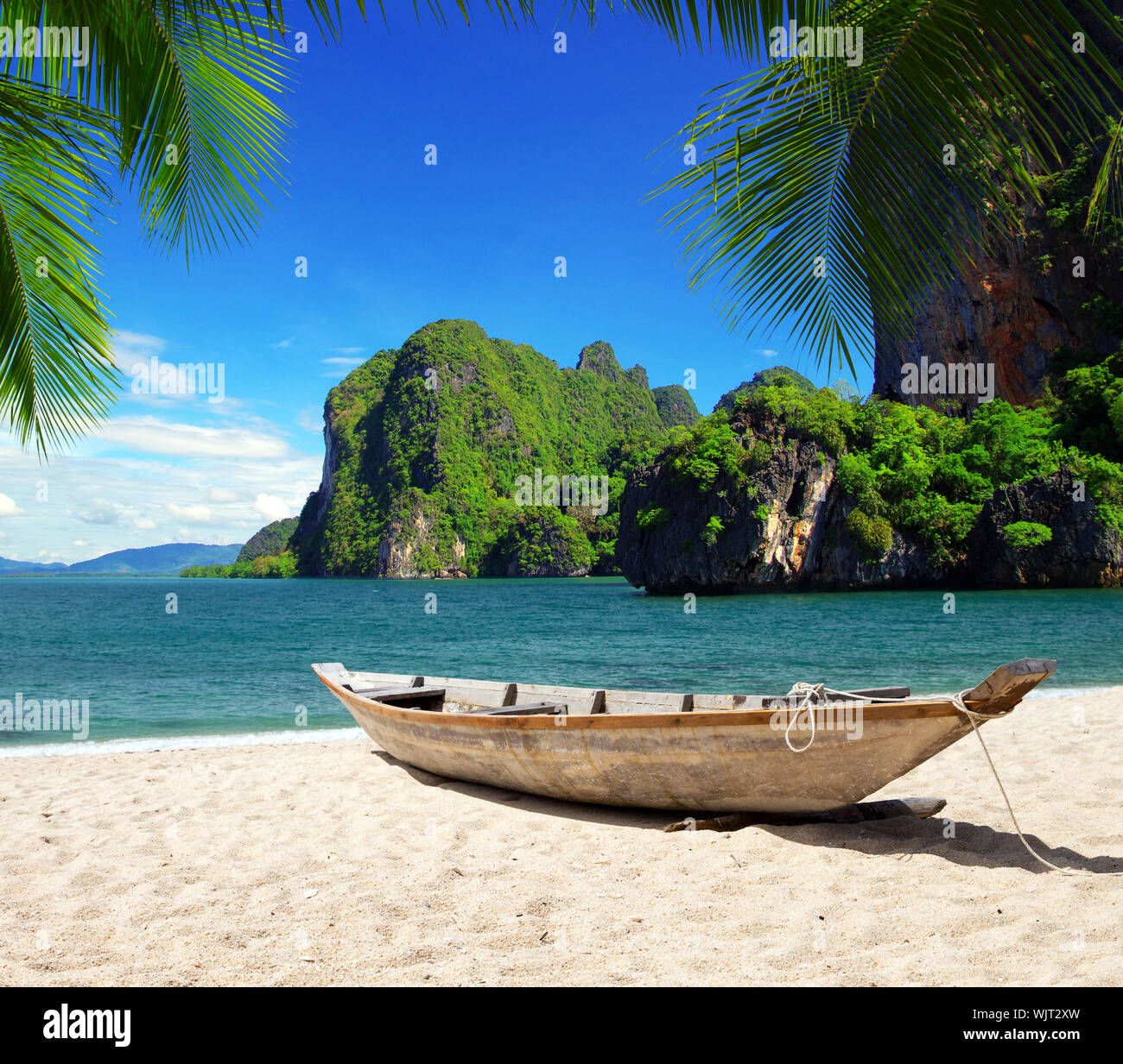 sea beach blue sky sand sun daylight relaxation landscape Stock Photo ...