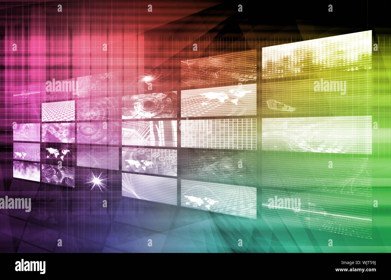 Communication Media with Modern Technology as Concept Stock Photo - Alamy