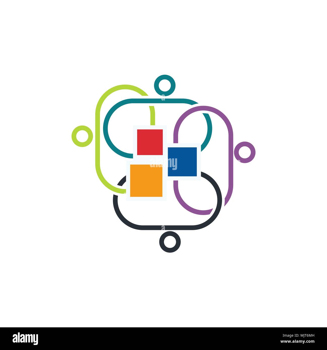 Commitment Teamwork Together Business Logo Illustration Vector Stock ...