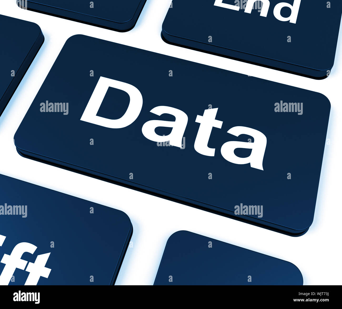 Data Key Showing Facts Information Knowledge Stock Photo - Alamy