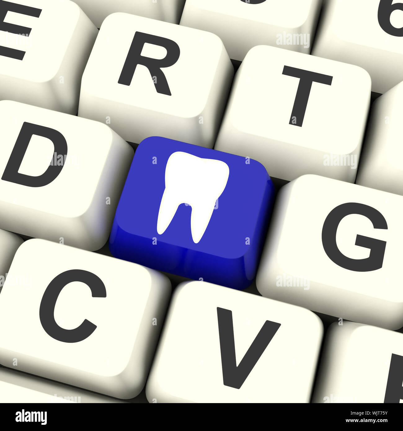Tooth Key Meaning Dental Appointment Or Teeth Stock Photo - Alamy