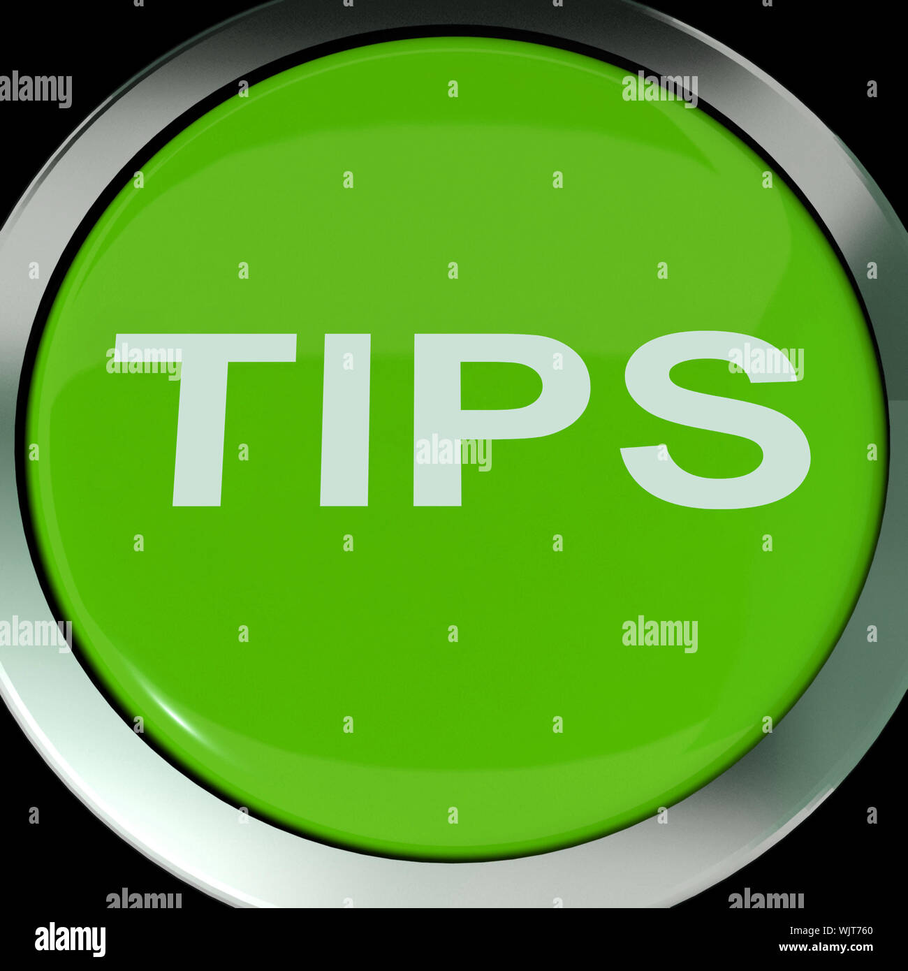 Tips Button Showing Help Suggestions Or Instructions Stock Photo - Alamy