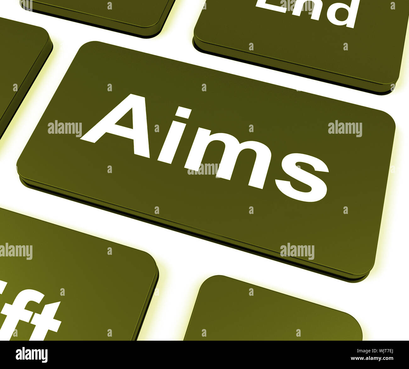 Aims Keys Showing Targeting Purpose And Aspiration Stock Photo - Alamy