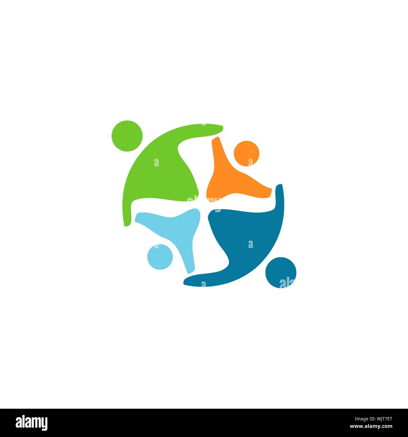 Commitment Teamwork Together Business Logo Illustration Vector Stock ...