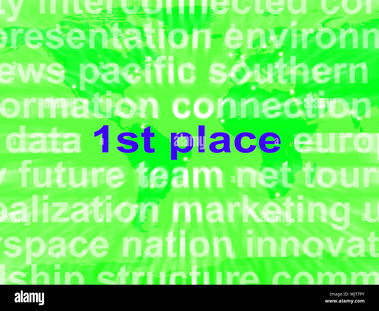 First Place Showing 1st Winner Reward And Success Stock Photo - Alamy