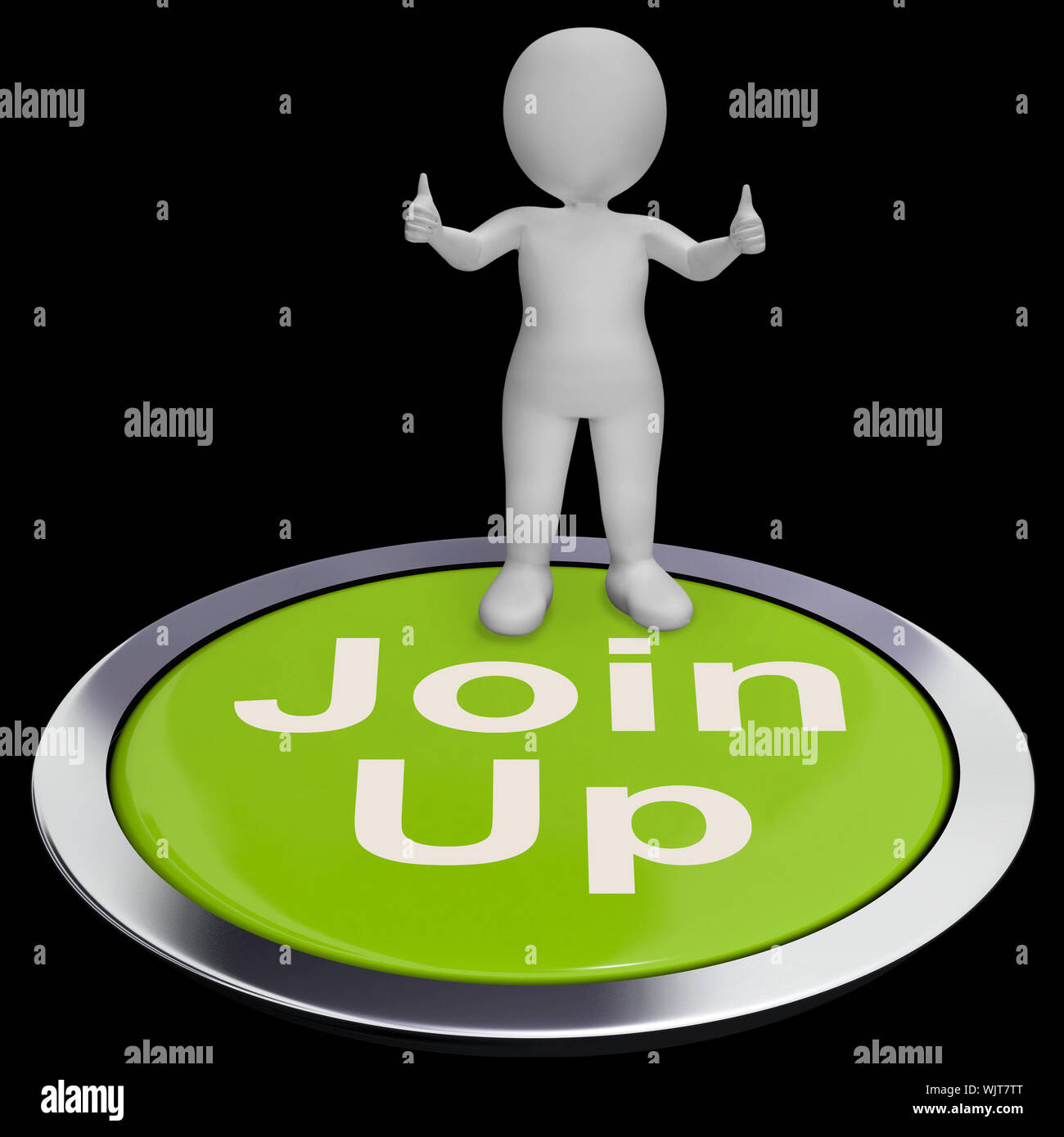 Join Up Button Showing Joining Membership Register Stock Photo - Alamy