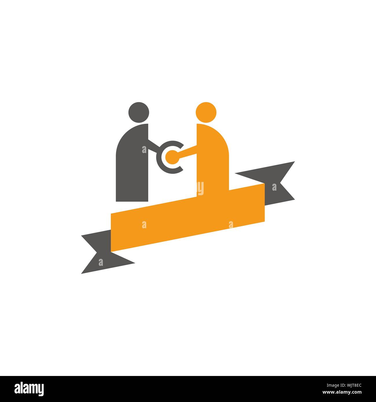 Commitment Teamwork Together Business Logo Illustration Vector Stock ...