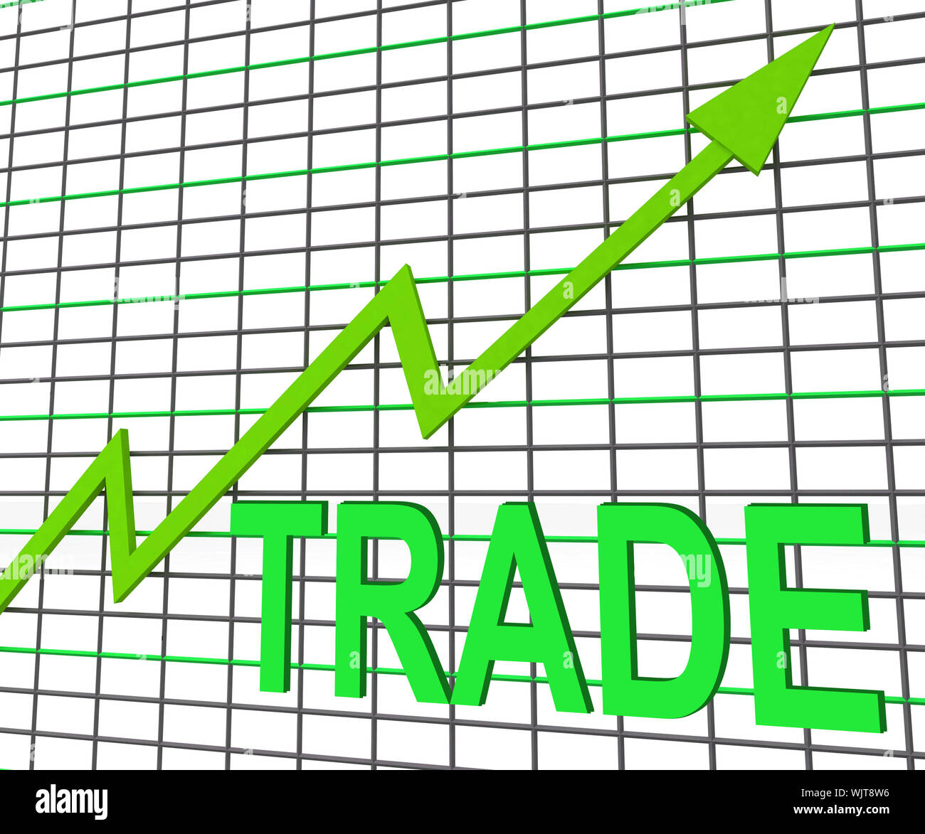 Trade Chart Graph Showing Increasing Trade Or Trading Stock Photo - Alamy