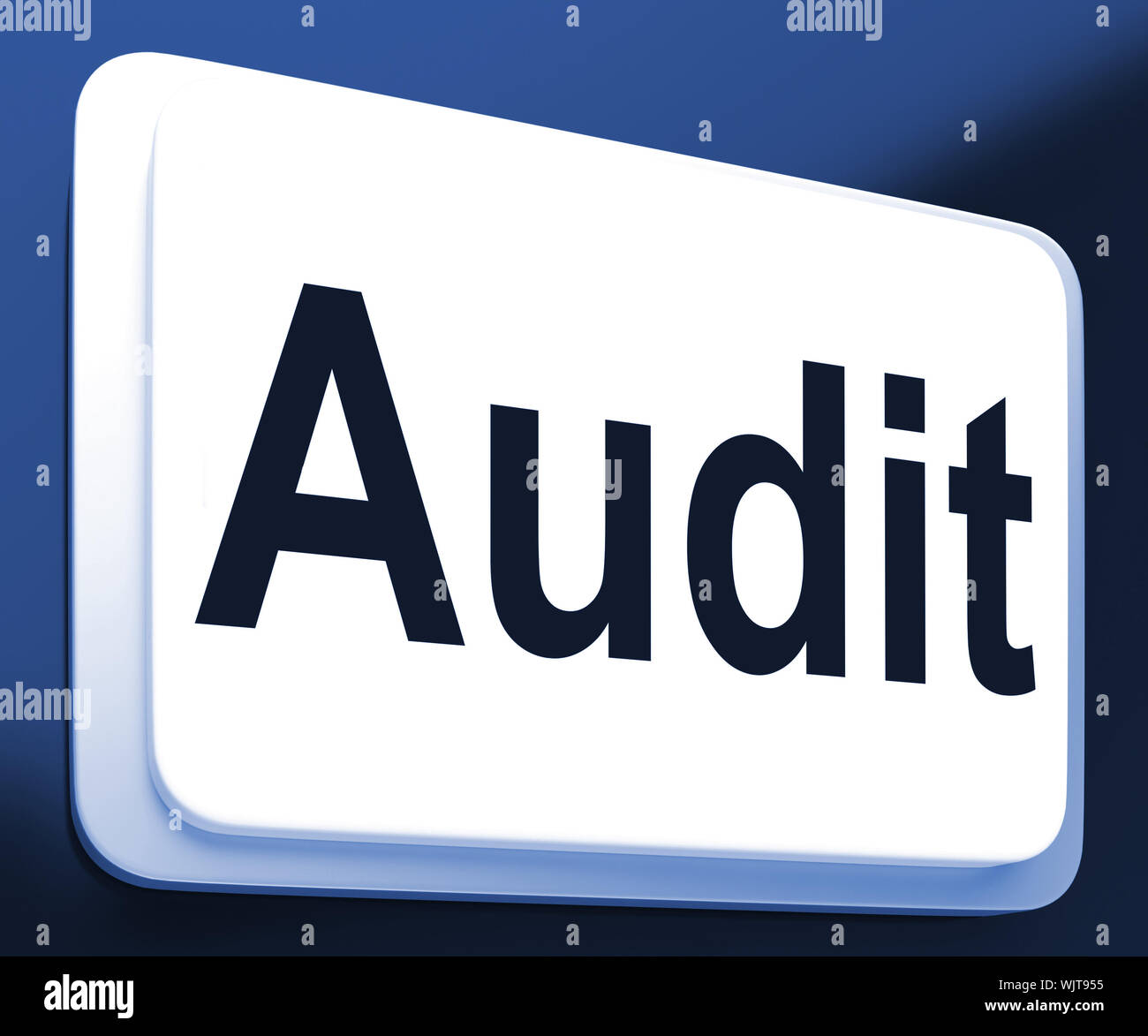 Audit Button Showing Auditor Validation Or Inspection Stock Photo - Alamy