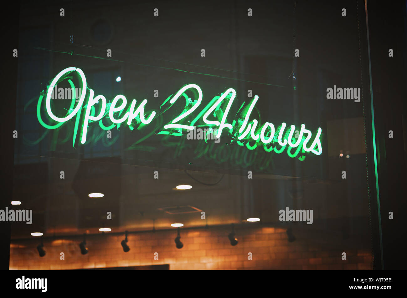 Neon Sign Open 24 Hours High Resolution Stock Photography and Images ...