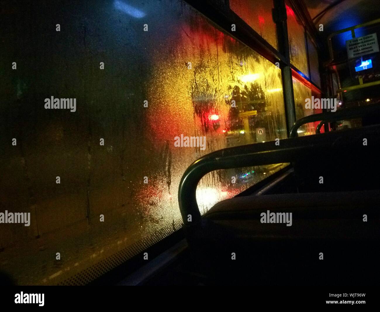 Red bus interior night hi-res stock photography and images - Alamy