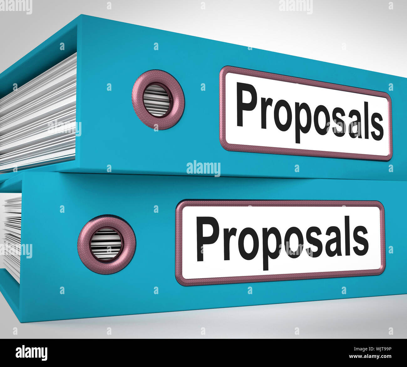 Proposals Folders Meaning Suggesting Business Plan Or Project Stock ...