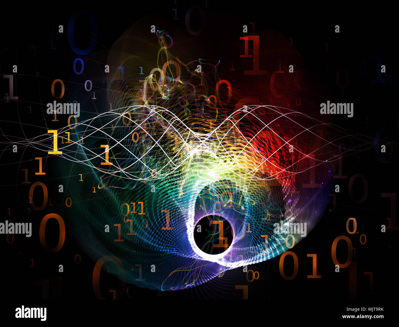 Number in Space series. Composition of numbers, fractal textures and ...