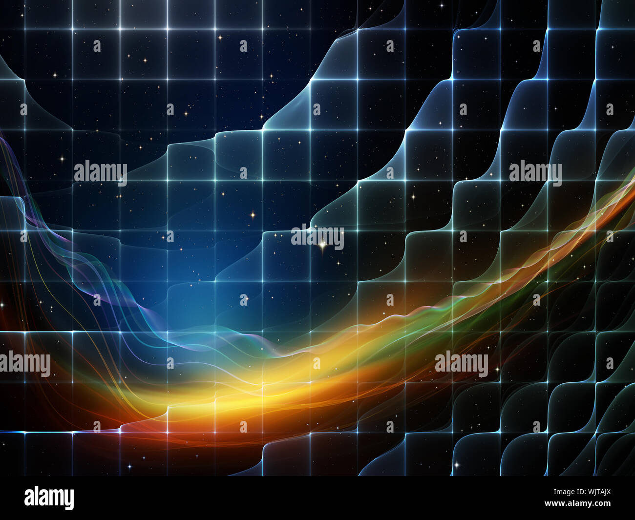 Geometry of Space series. Artistic abstraction composed of conceptual ...