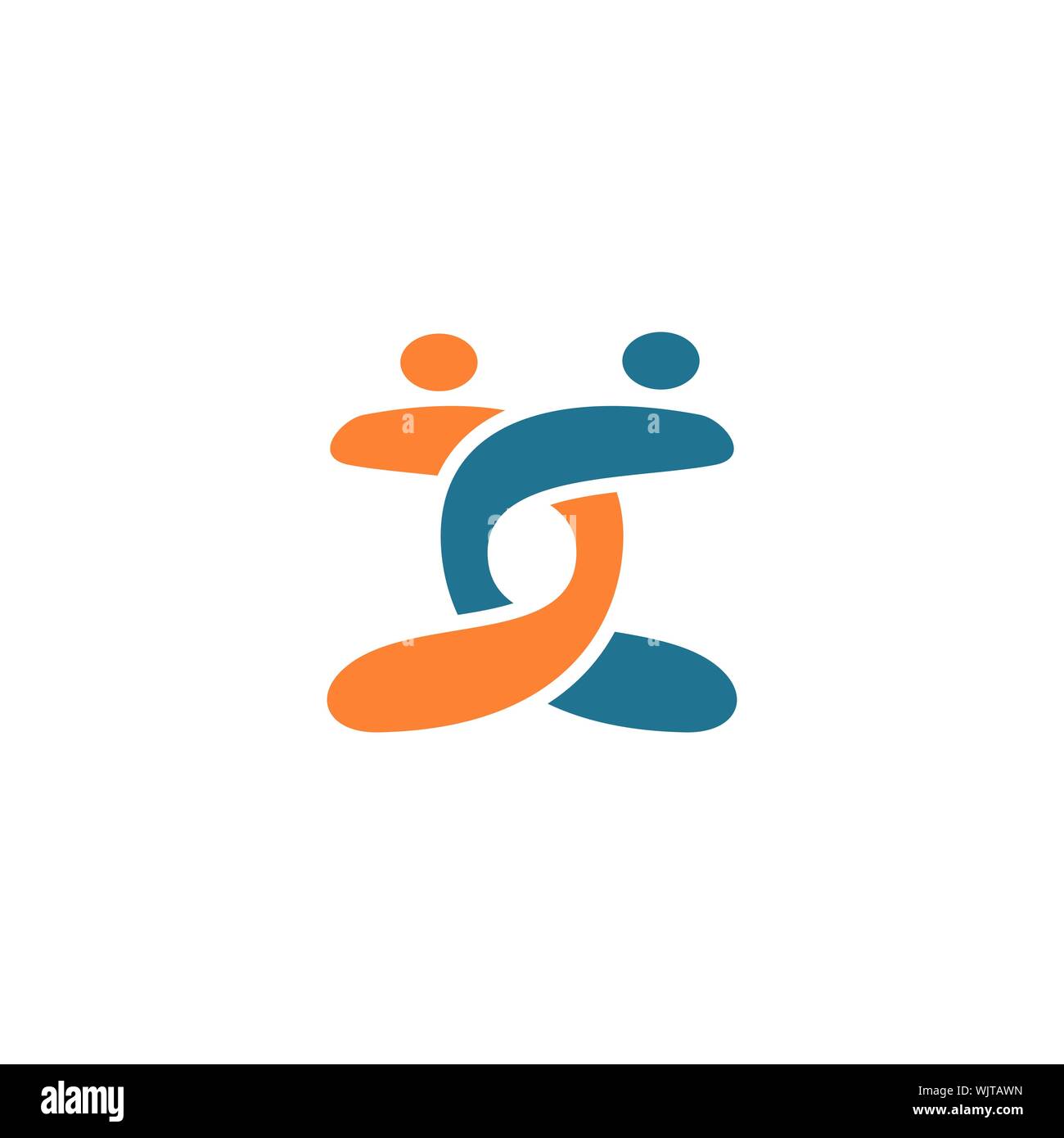 Commitment Teamwork Together Business Logo Illustration Vector Stock ...