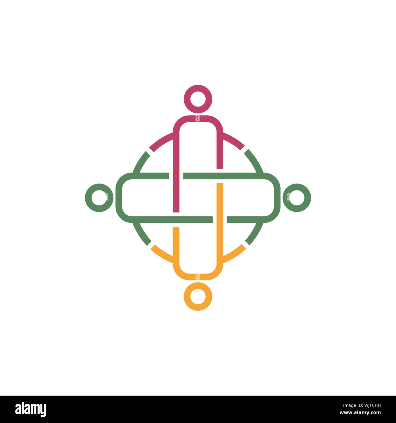 Commitment Teamwork Together Business Logo Illustration Vector Stock Vector Image And Art Alamy