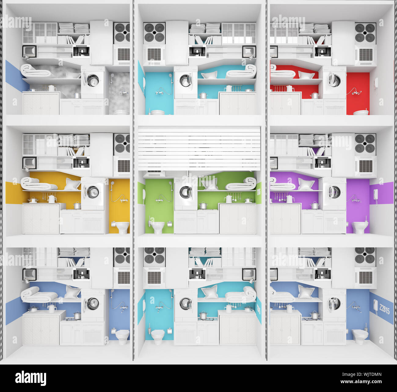 concept of an residential apartment building structure Stock Photo - Alamy