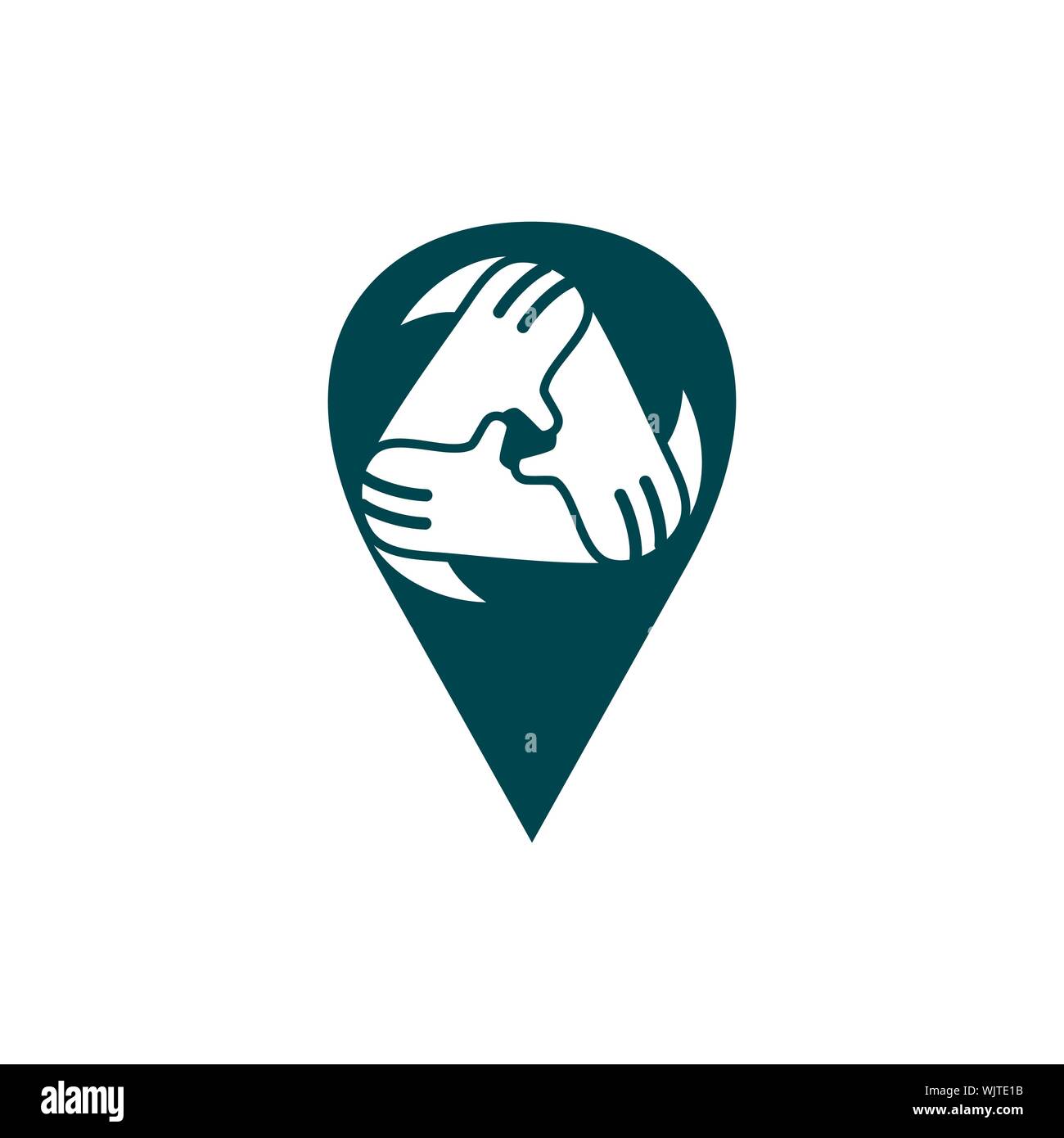 Commitment Teamwork Together Business Logo Illustration Vector Stock ...
