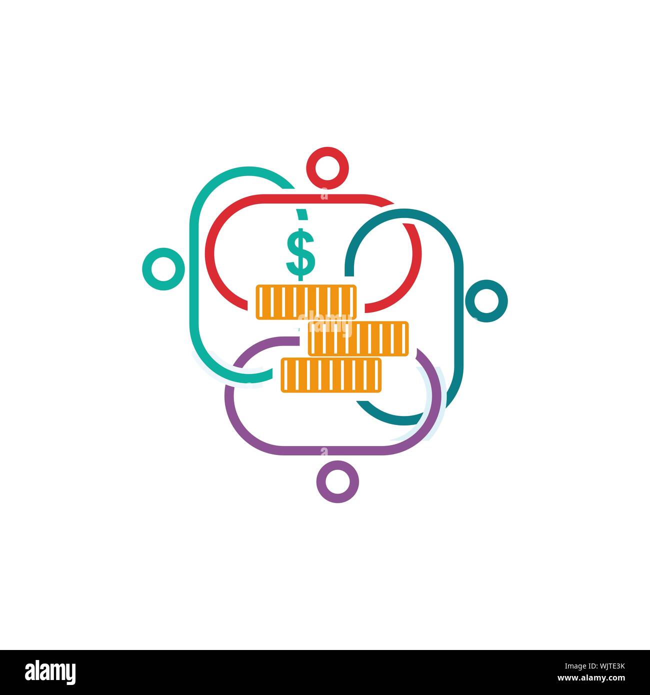 Commitment Teamwork Together Business Logo Illustration Vector Stock ...