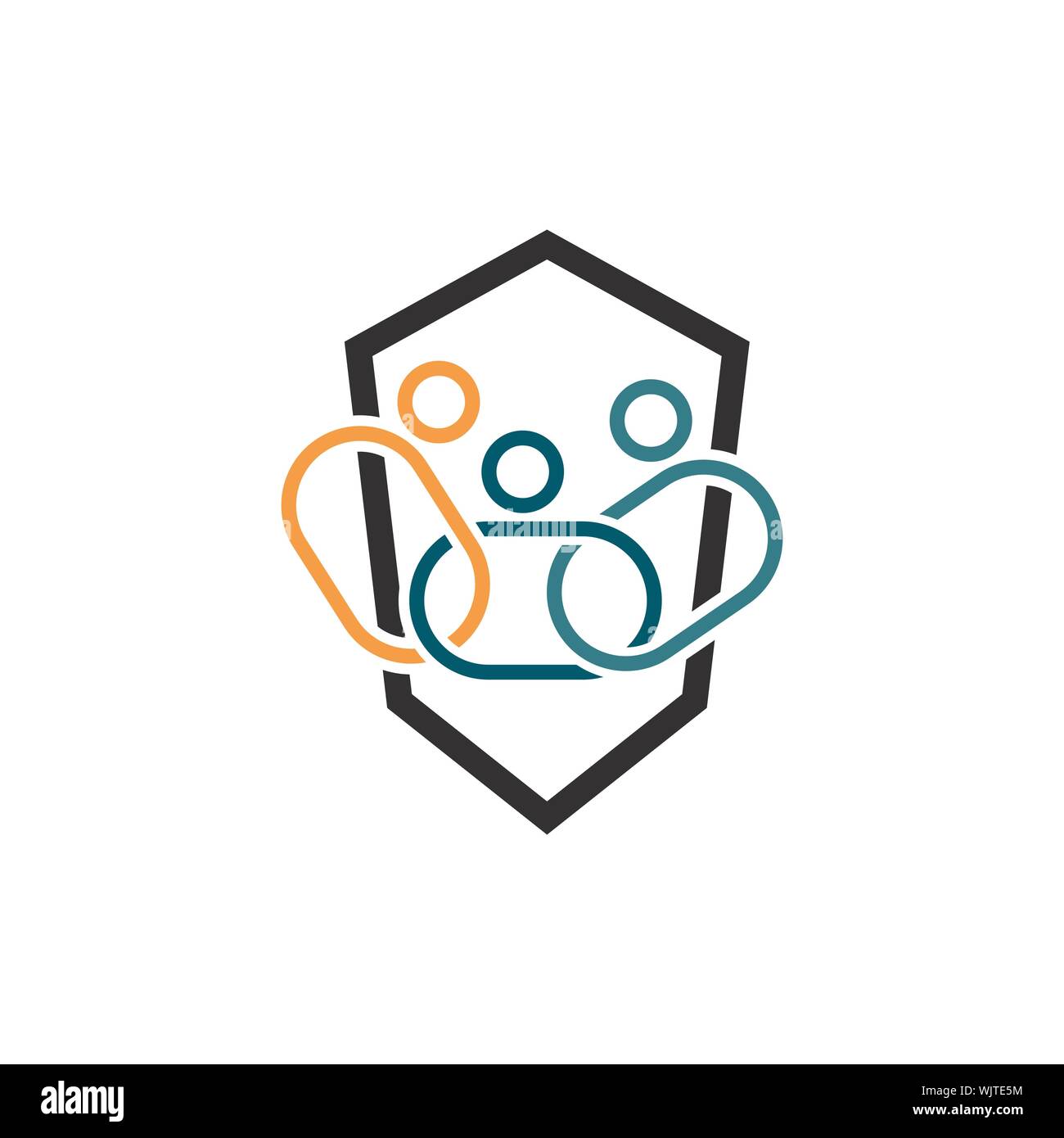 Commitment Teamwork Together Business Logo Illustration Vector Stock Vector Image & Art - Alamy