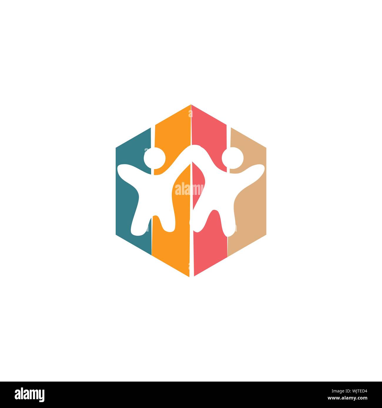 Commitment Teamwork Together Business Logo Illustration Vector Stock ...