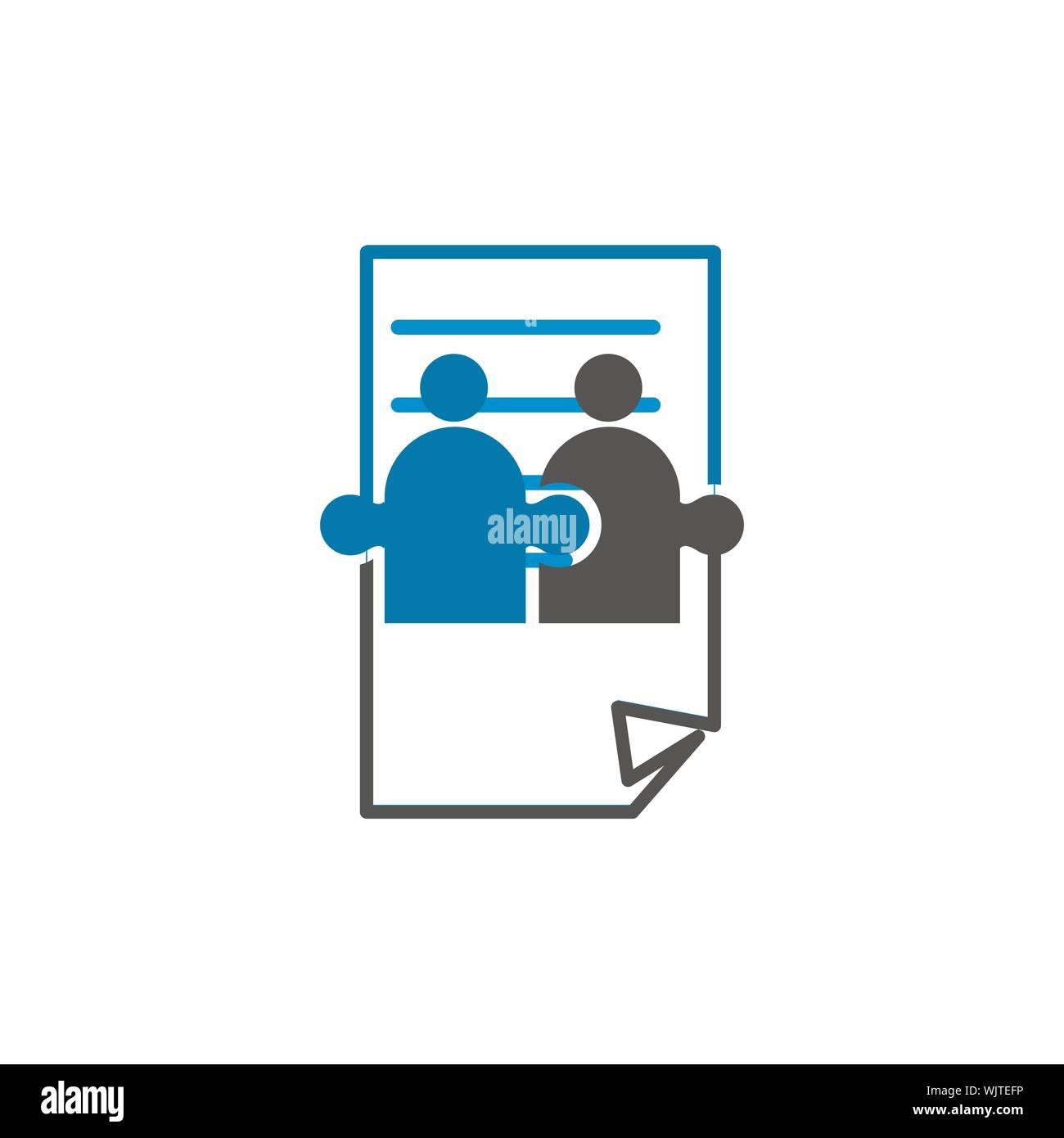 Commitment Teamwork Together Business Logo Illustration Vector Stock ...