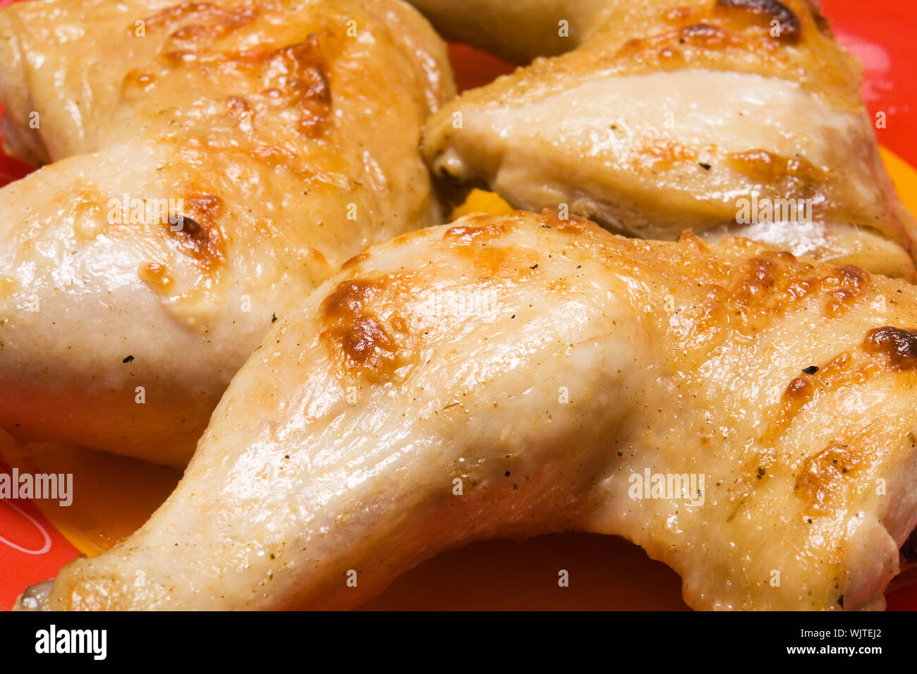 chicken prepared on dinner Stock Photo - Alamy