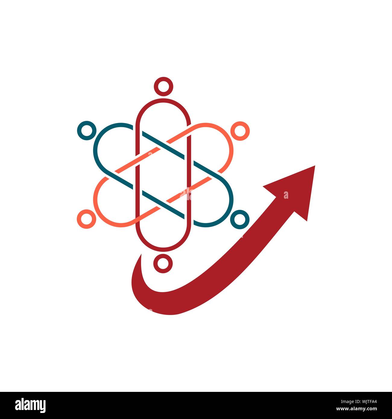 Commitment Teamwork Together Business Logo Illustration Vector Stock ...