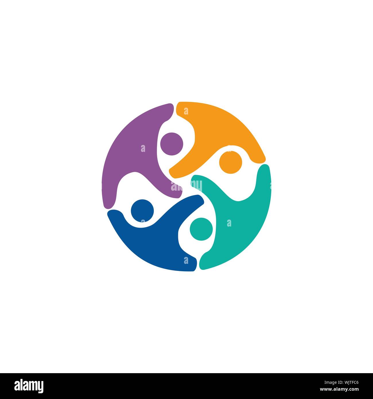 Commitment Teamwork Together Business Logo Illustration Vector Stock Vector Image & Art - Alamy
