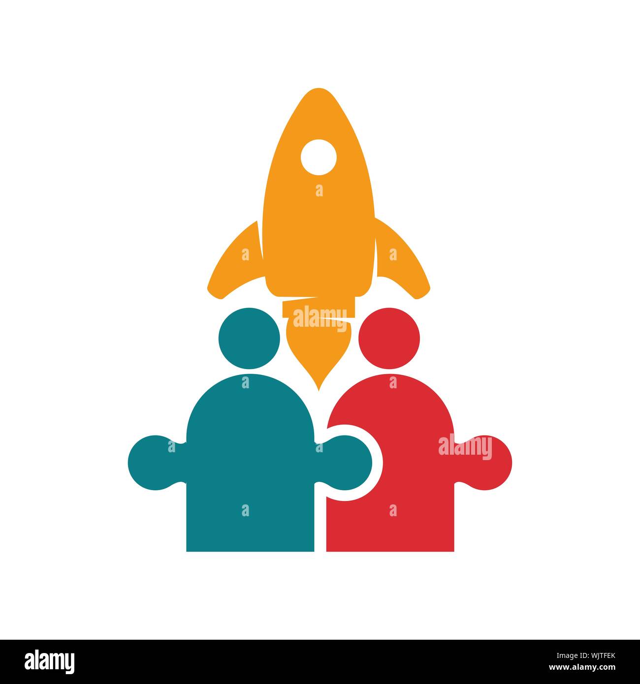 Commitment Teamwork Together Business Logo Illustration Vector Stock ...