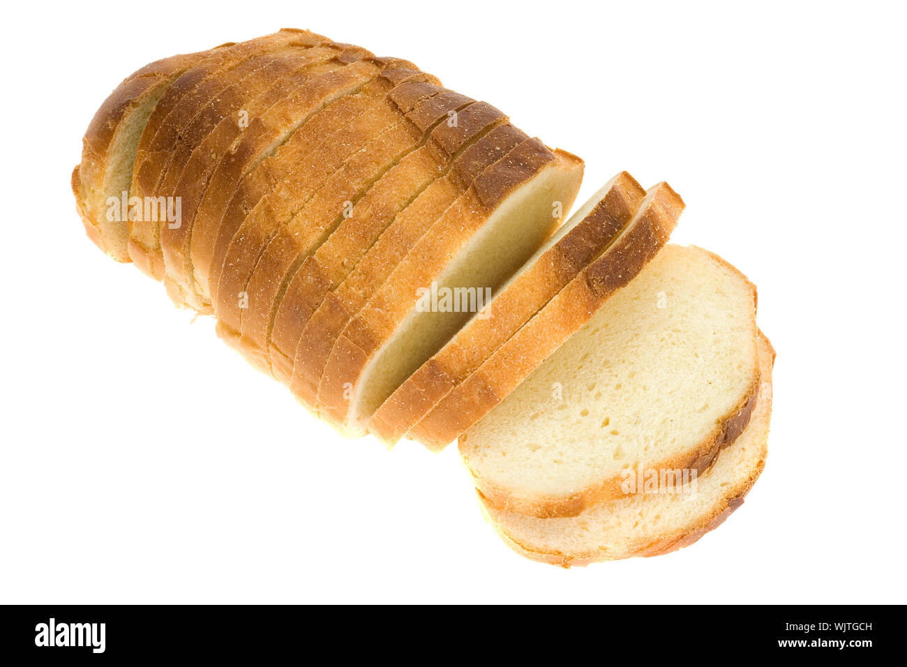 long loaf isolated on white background Stock Photo - Alamy