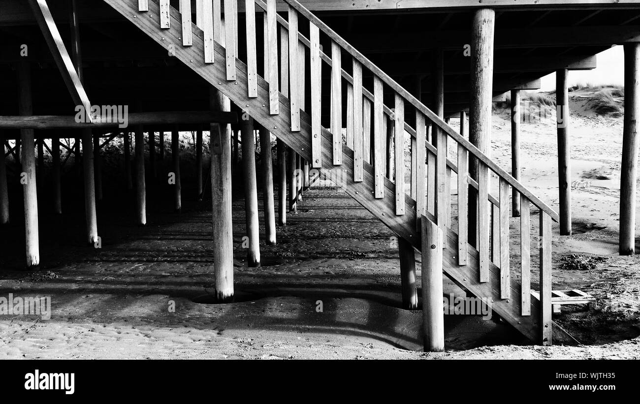 Side view of staircase Black and White Stock Photos & Images - Alamy