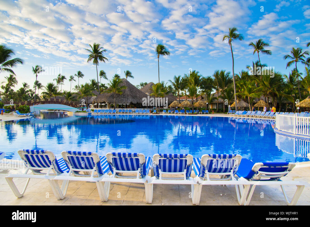 Beautiful swimming pool in caribbean Stock Photo - Alamy