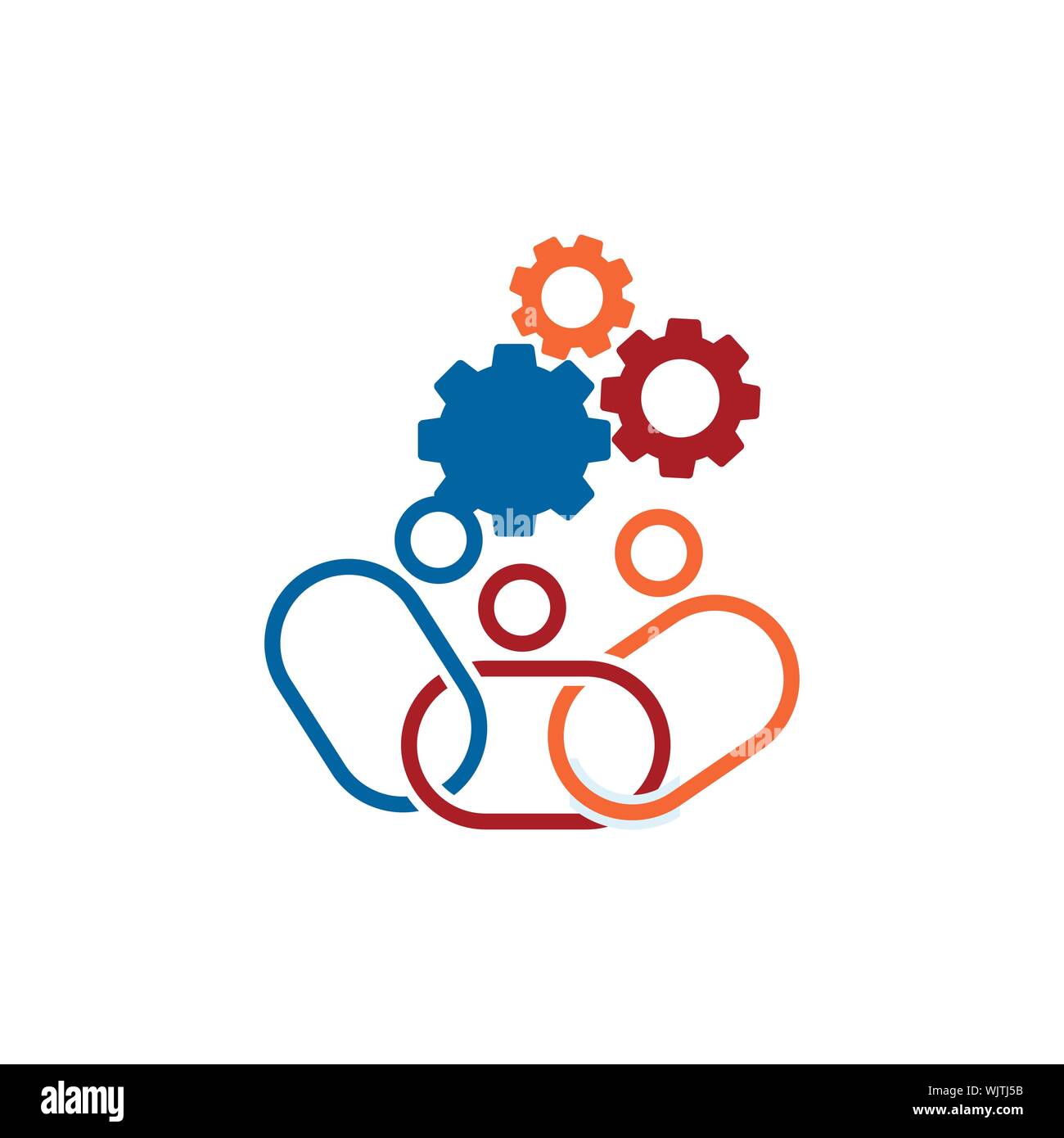 Commitment Teamwork Together Business Logo Illustration Vector Stock Vector Image & Art - Alamy