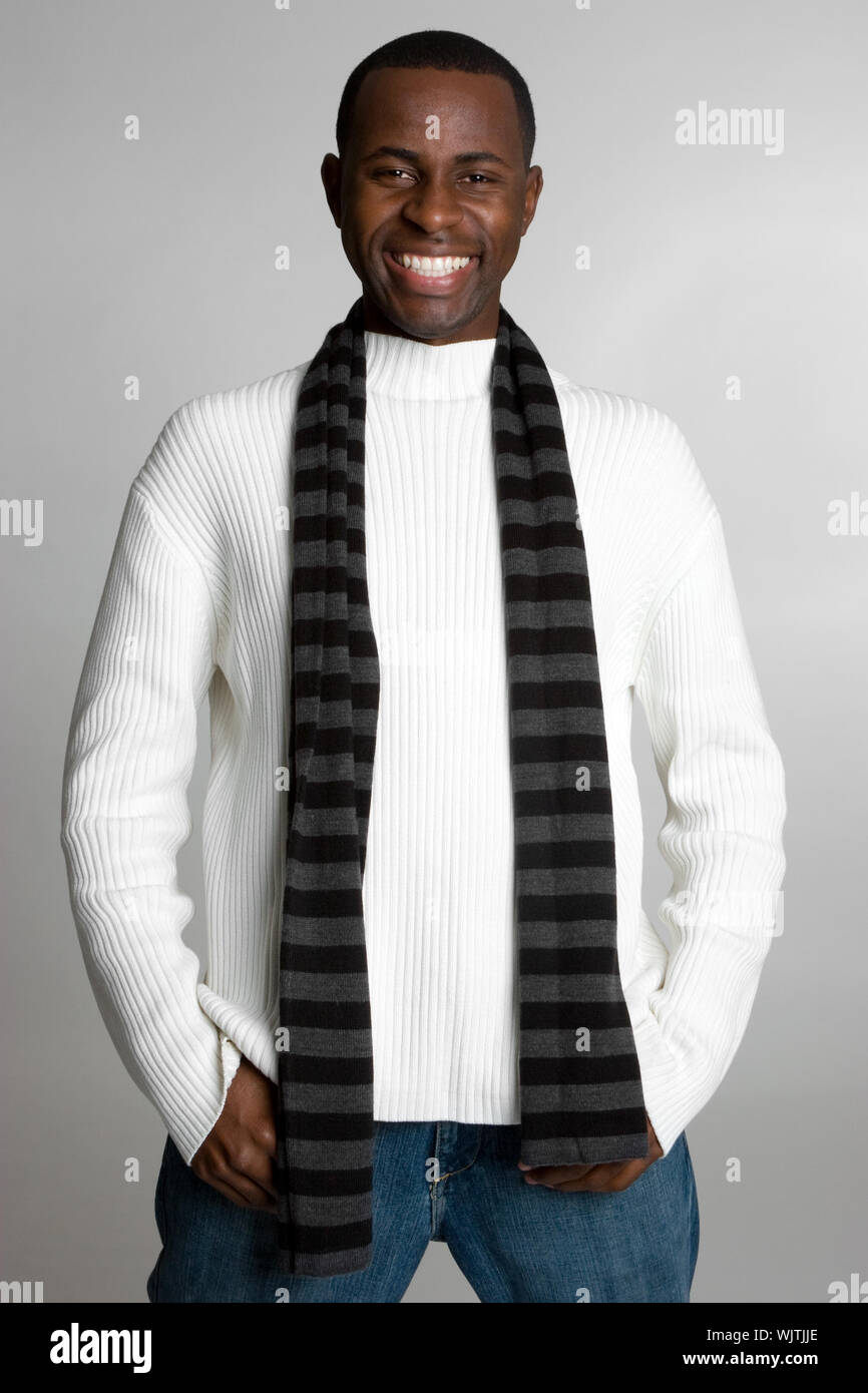 Smiling Black Man Stock Photo - Alamy