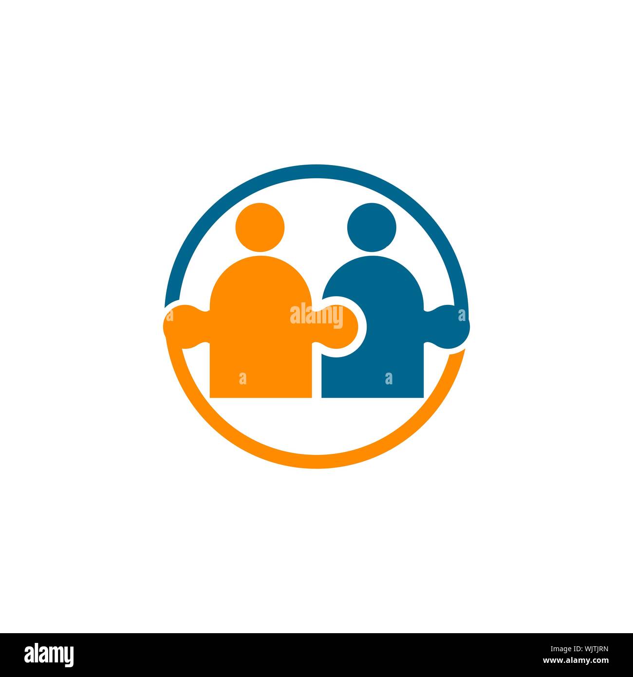 Commitment Teamwork Together Business Logo Illustration Vector Stock ...