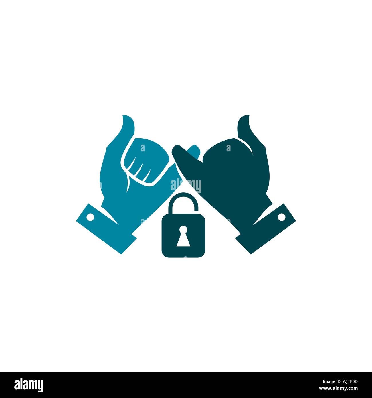 Commitment Teamwork Together Business Logo Illustration Vector Stock ...