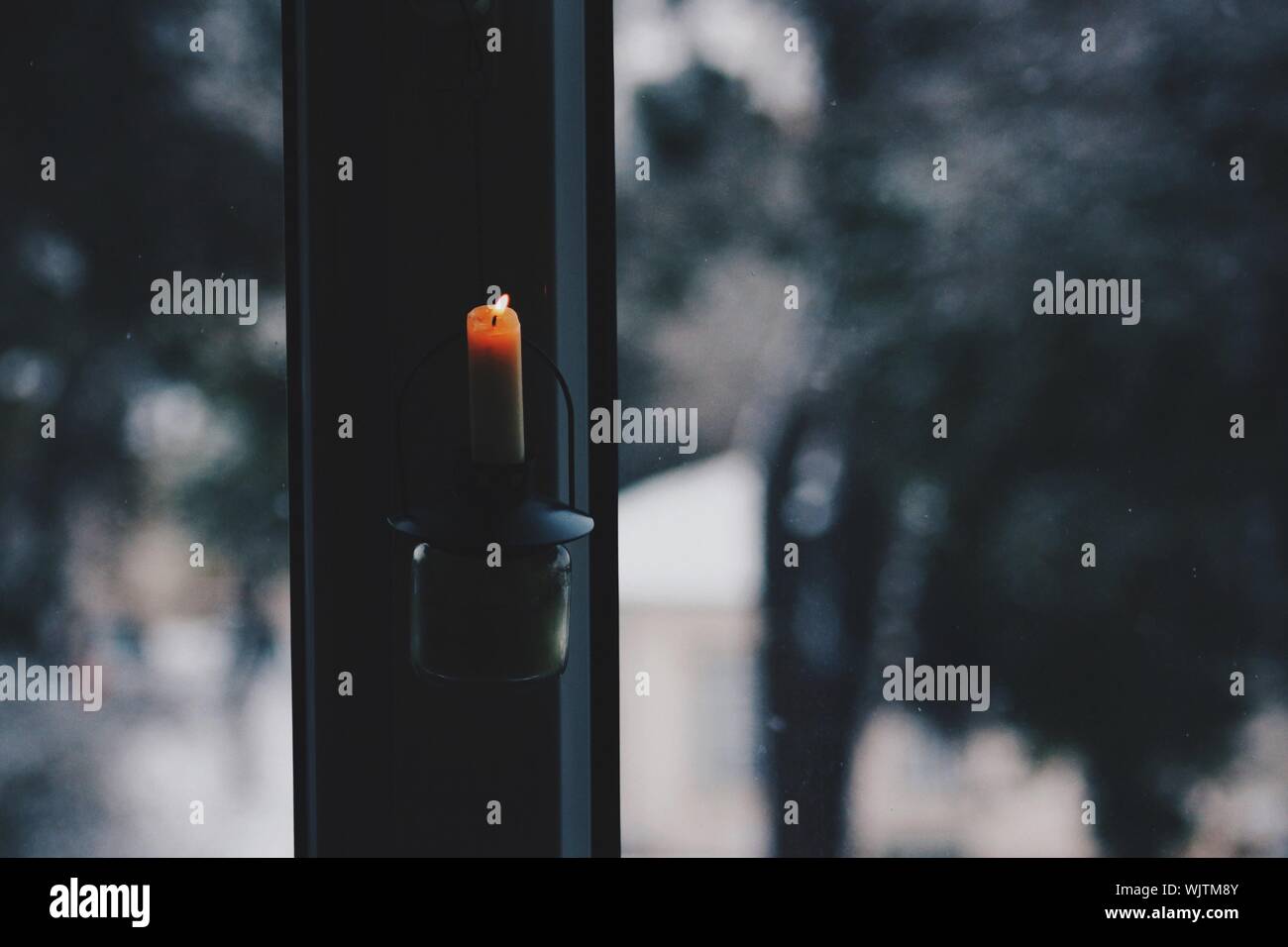Candle Window Snow High Resolution Stock Photography and Images - Alamy