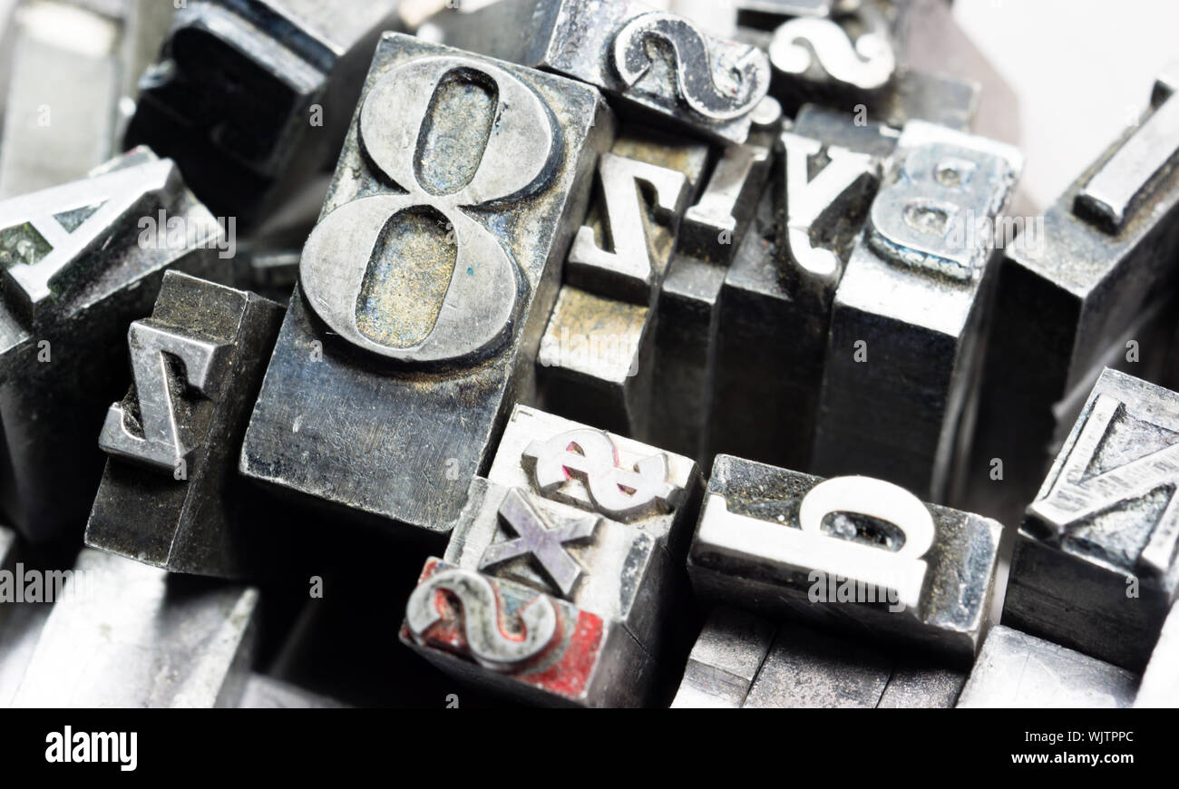 Typesetting numbers hi-res stock photography and images - Alamy