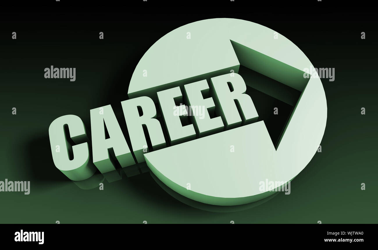 Career Concept With an Arrow Going Upwards 3D Stock Photo - Alamy