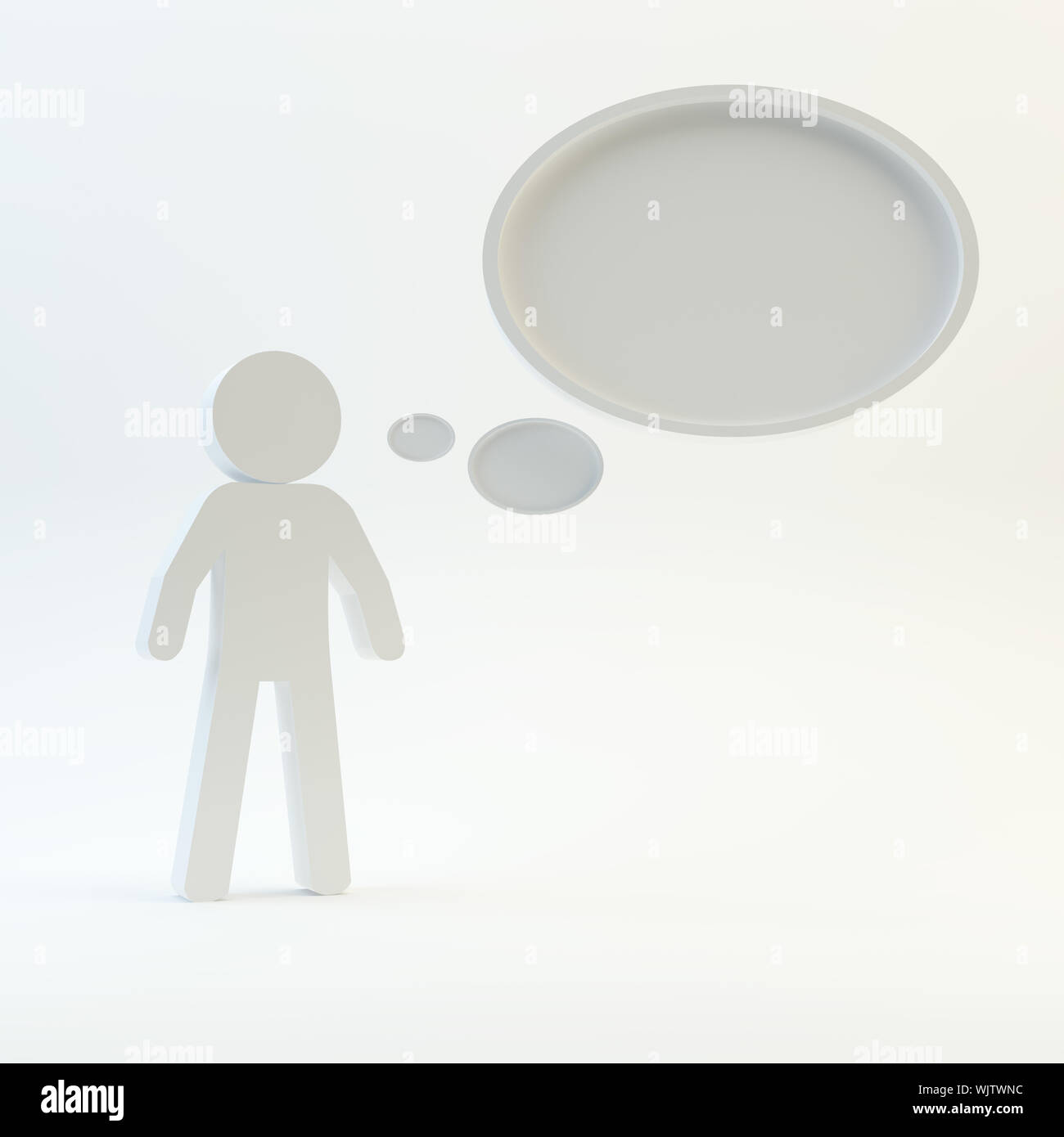 Person with bubbles on white background, 3d people concept Stock Photo ...