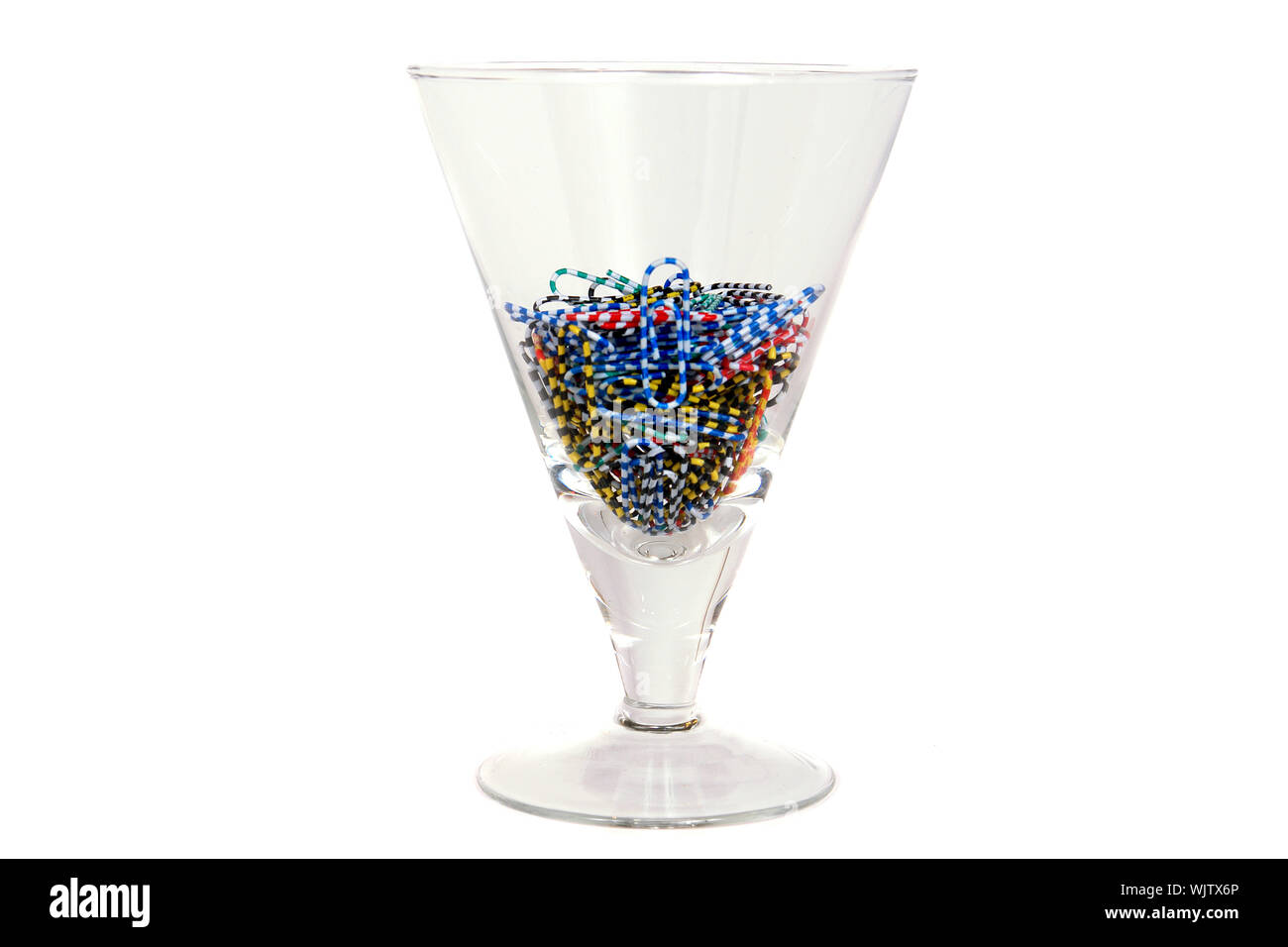 staples in tall wine glass Stock Photo - Alamy