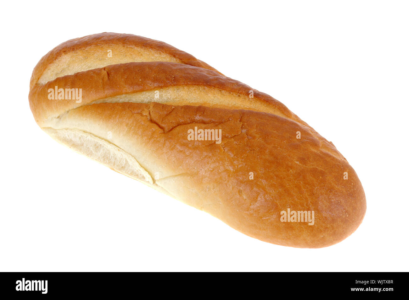 long loaf isolated on white background Stock Photo - Alamy