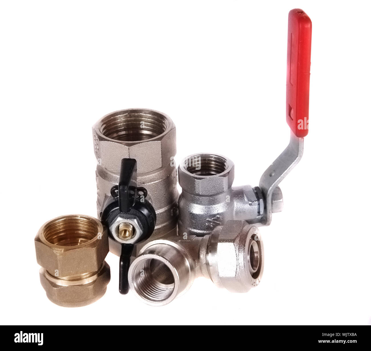 Water valves isolated on white background Stock Photo - Alamy