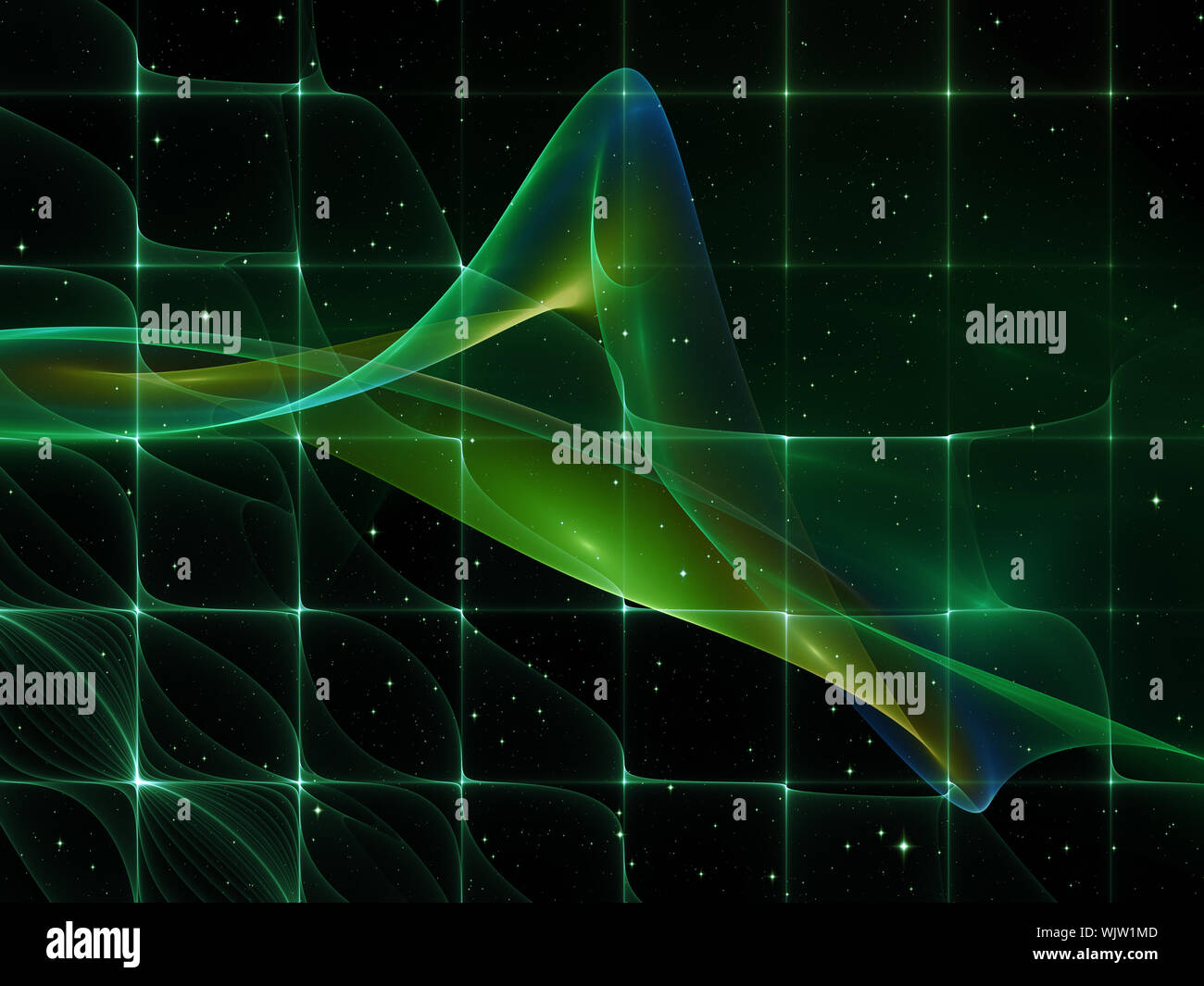 Geometry of Space series. Composition of conceptual grids, curves and ...