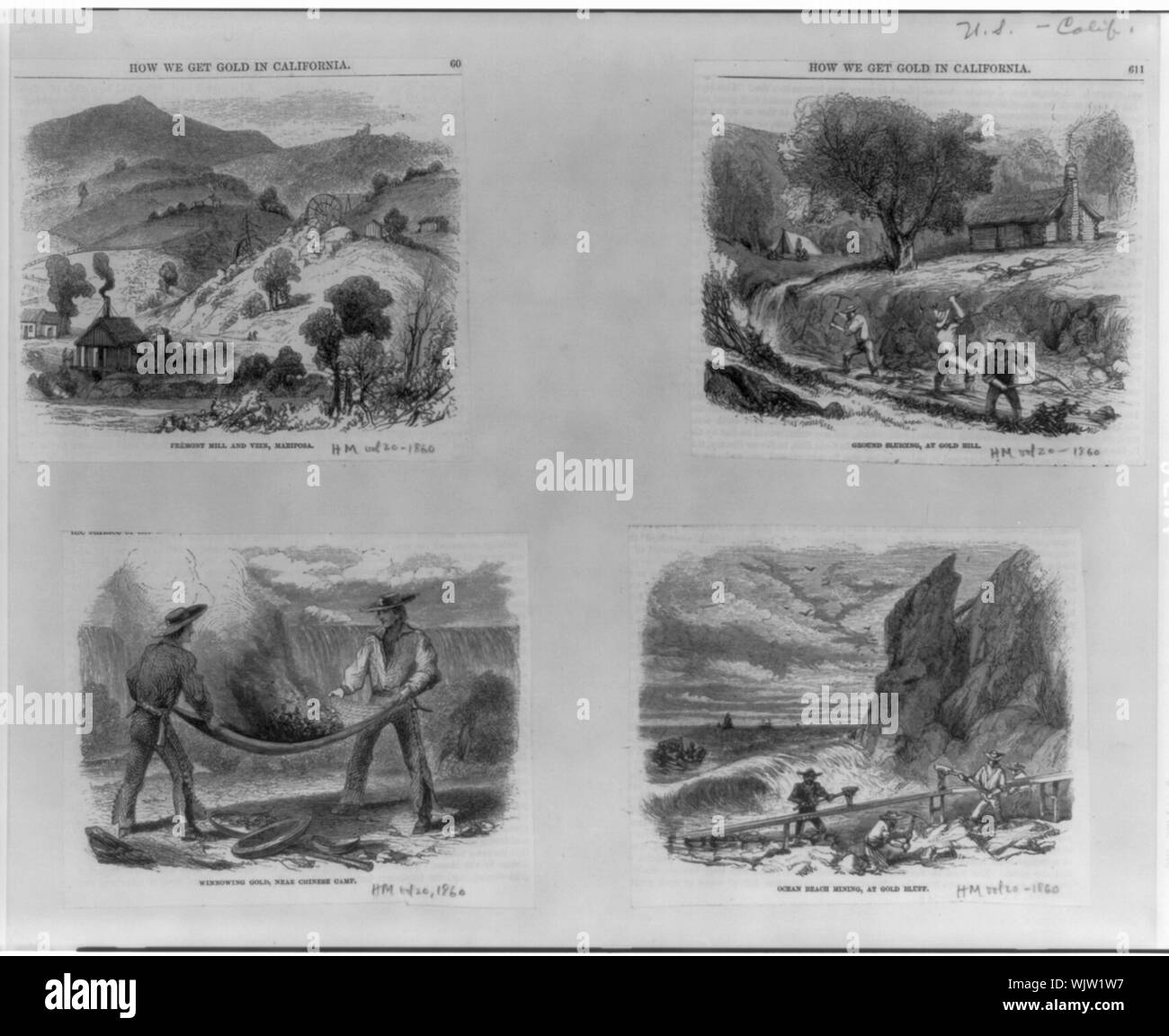 How we get gold in California: Fremont Mill and vein, Mariposa, Ground ...