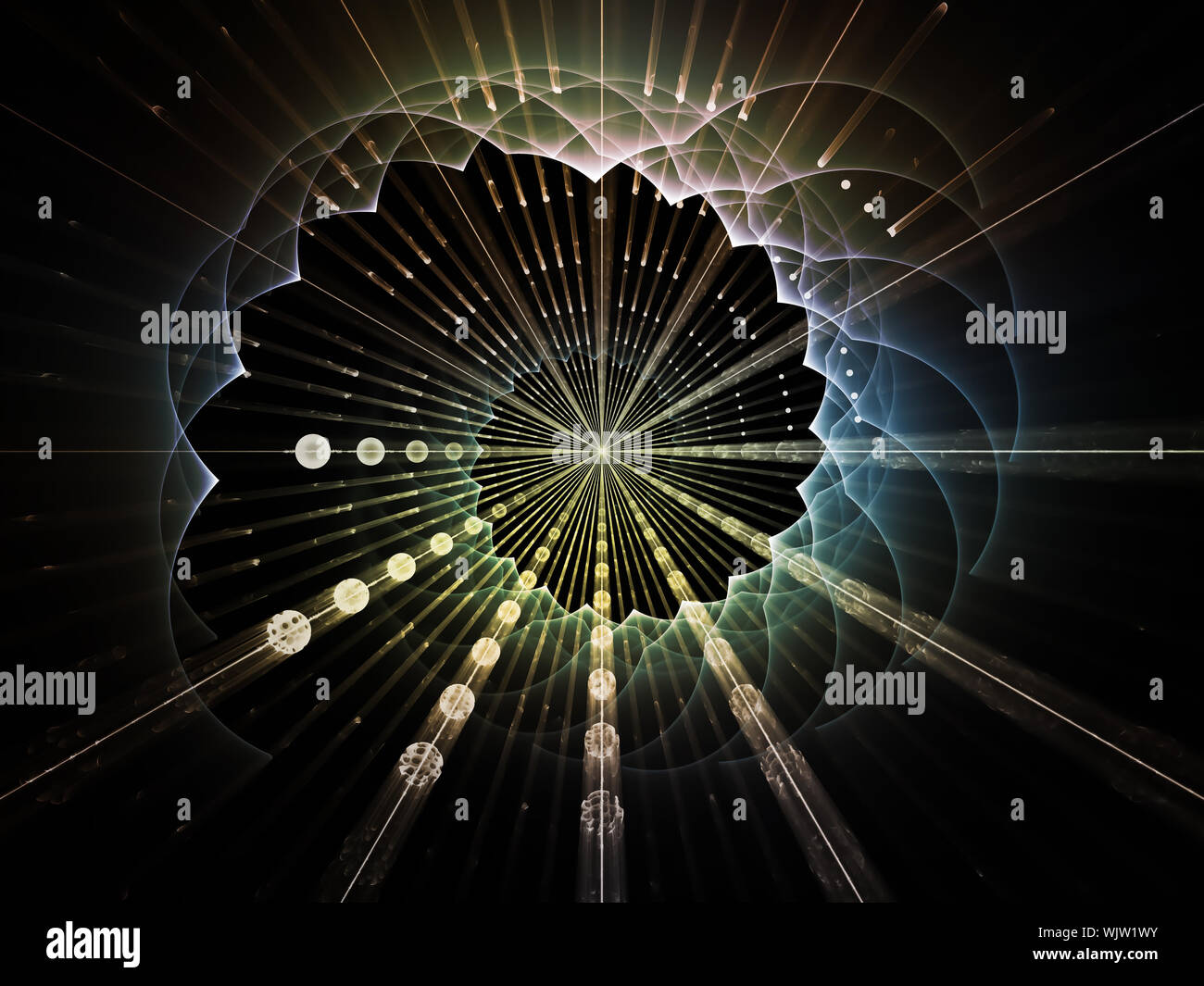 Radial Symmetry series. Interplay of fractal elements on the subject of ...