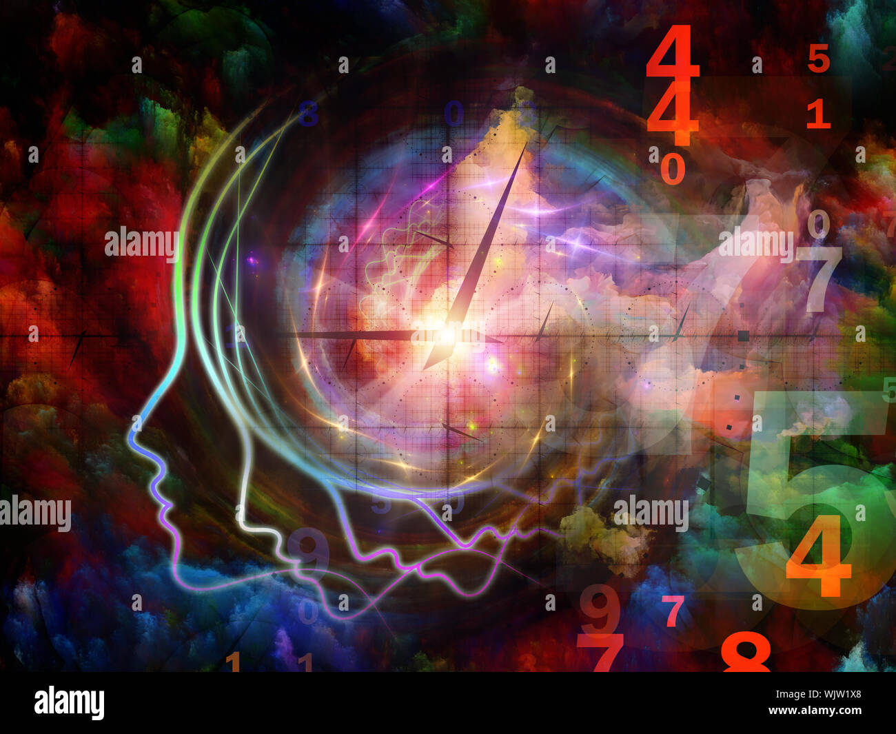 Geometry of the Soul series two. Composition of human profile and ...
